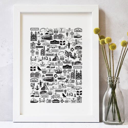 Cornish Print Dreckly Definition Print A5 A4 Black and White - Etsy