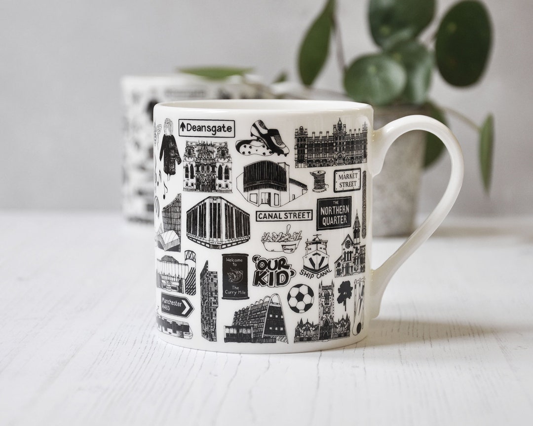 Manchester Mug - Manchester Fine Bone China Mug - Manchester Gift - Etsy UK