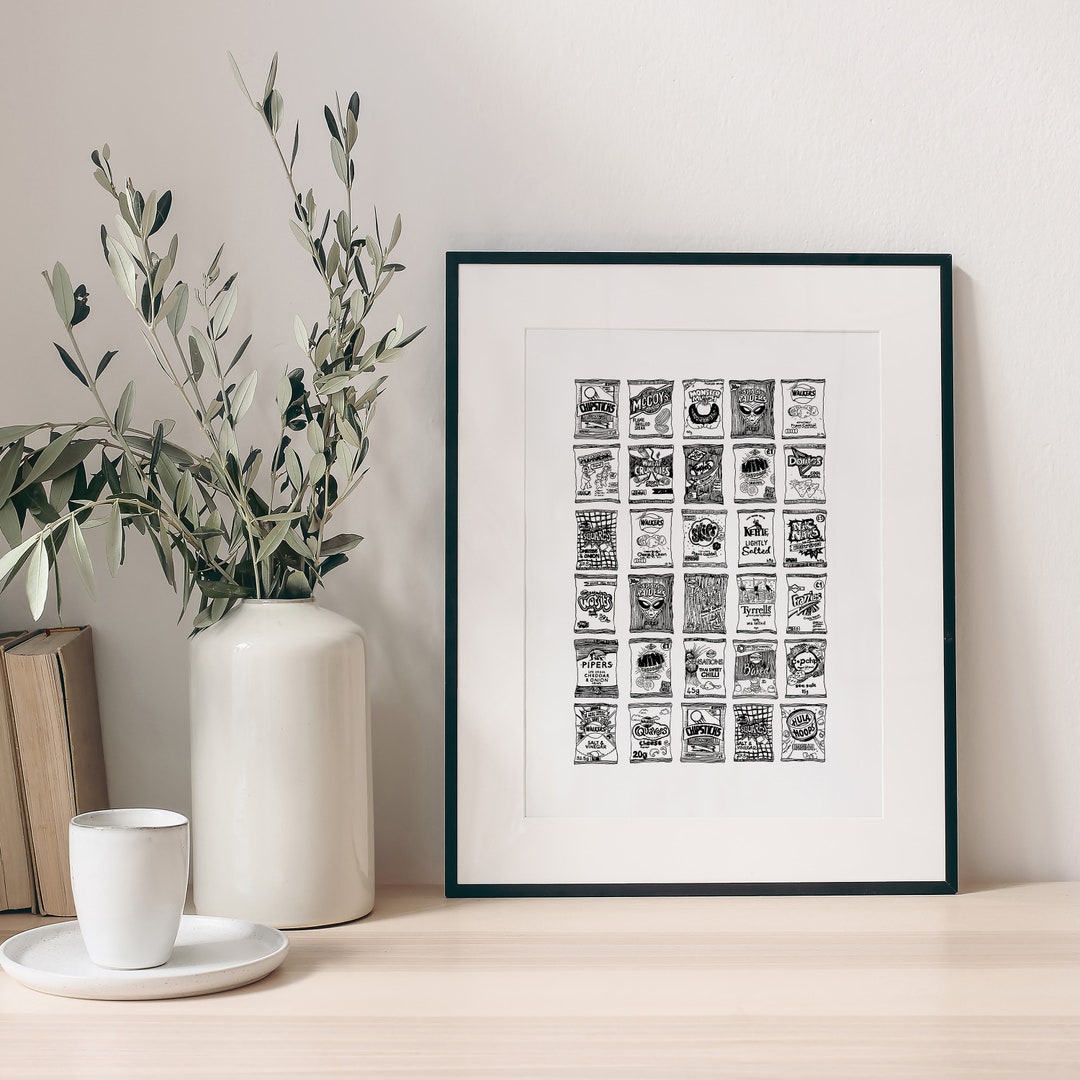 Crisps Print, Crisp Packet Print, Gift for Crisp Lover - Etsy