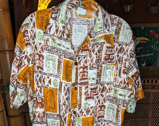 Vintage Mens KONA KAI Hawaiian Shirt 1970s Medium Tiki 70s Jantzen Tropical Cotton - Etsy