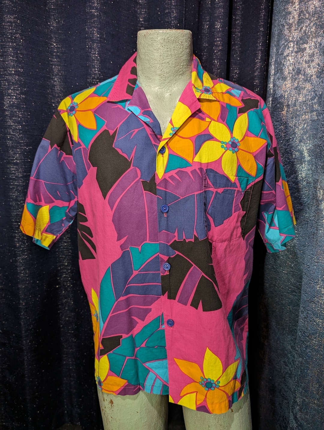 1980s Mens Vintage SURFLINE HAWAII Shirt Tropical Tiki Surf Line ...