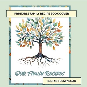 Printable Family Recipe Book Cover: Heirloom Gift (PDF Download) - Etsy