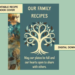 Printable Family Recipe Book Cover: Heirloom Gift (PDF Download) - Etsy