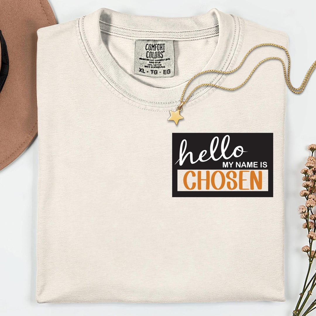 Chosen Name Tag T-shirt | Minimalist Religious Tee - Etsy