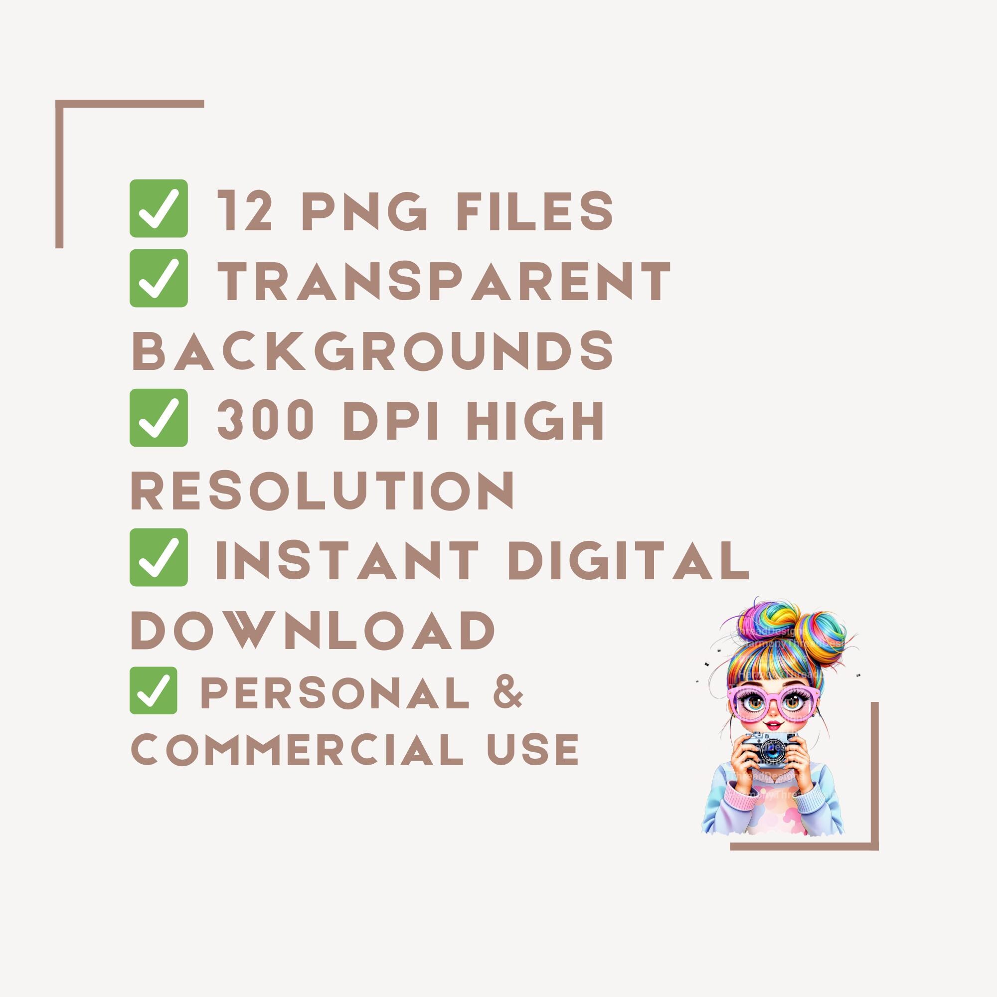 Whimsical Watercolor Girl Clipart Bundle: Scrapbooking & Sticker ...