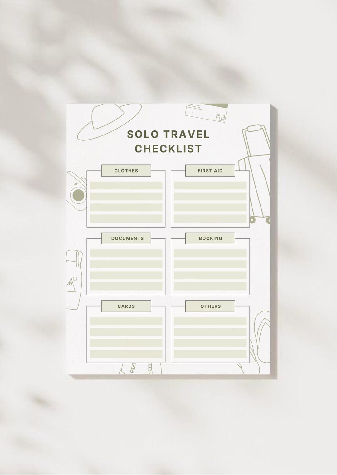Printable Travel Checklist | Vacation Packing List | Trip Planner PDF ...