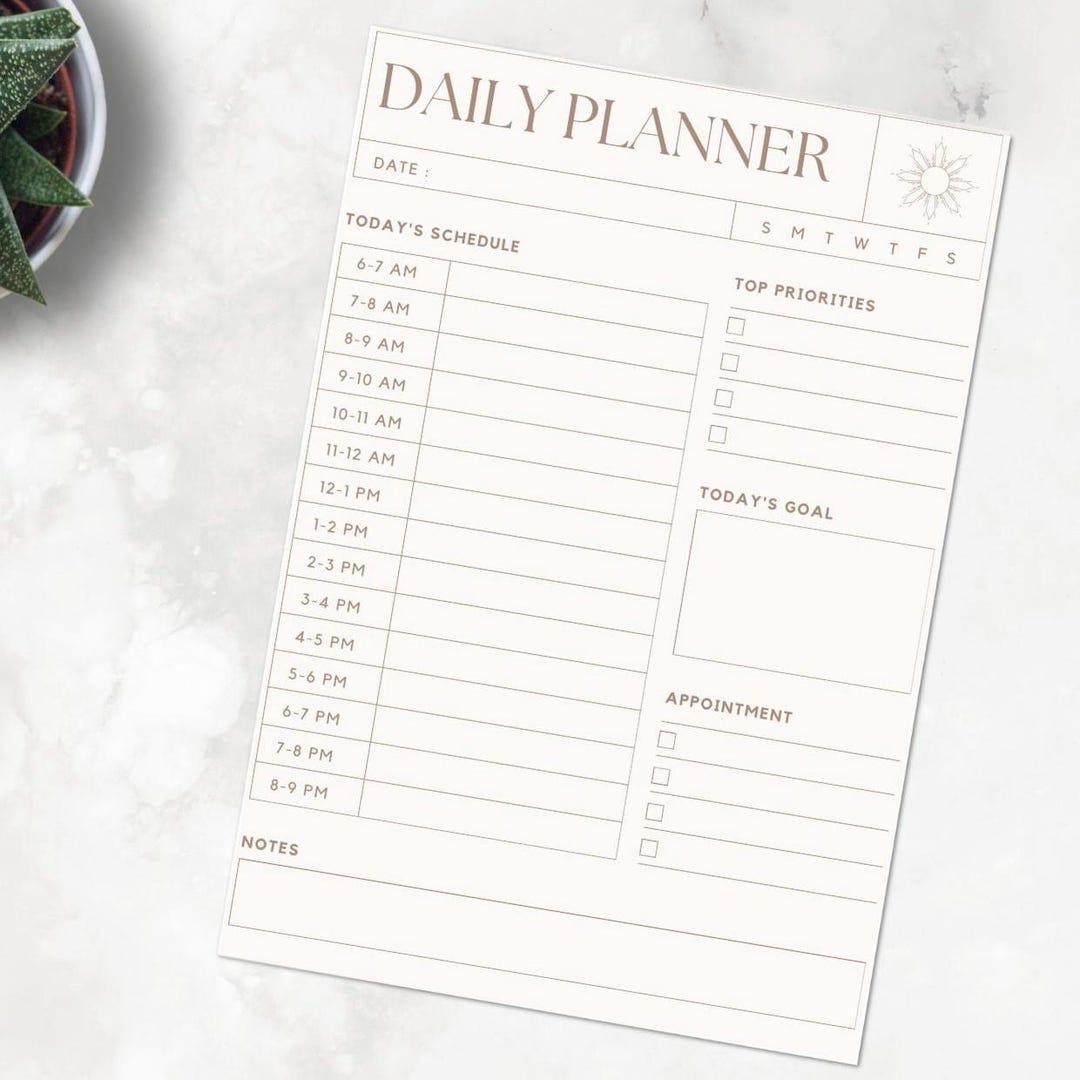 Digital Daily Planner - Instant Download | Fully Customisable | Easy to ...