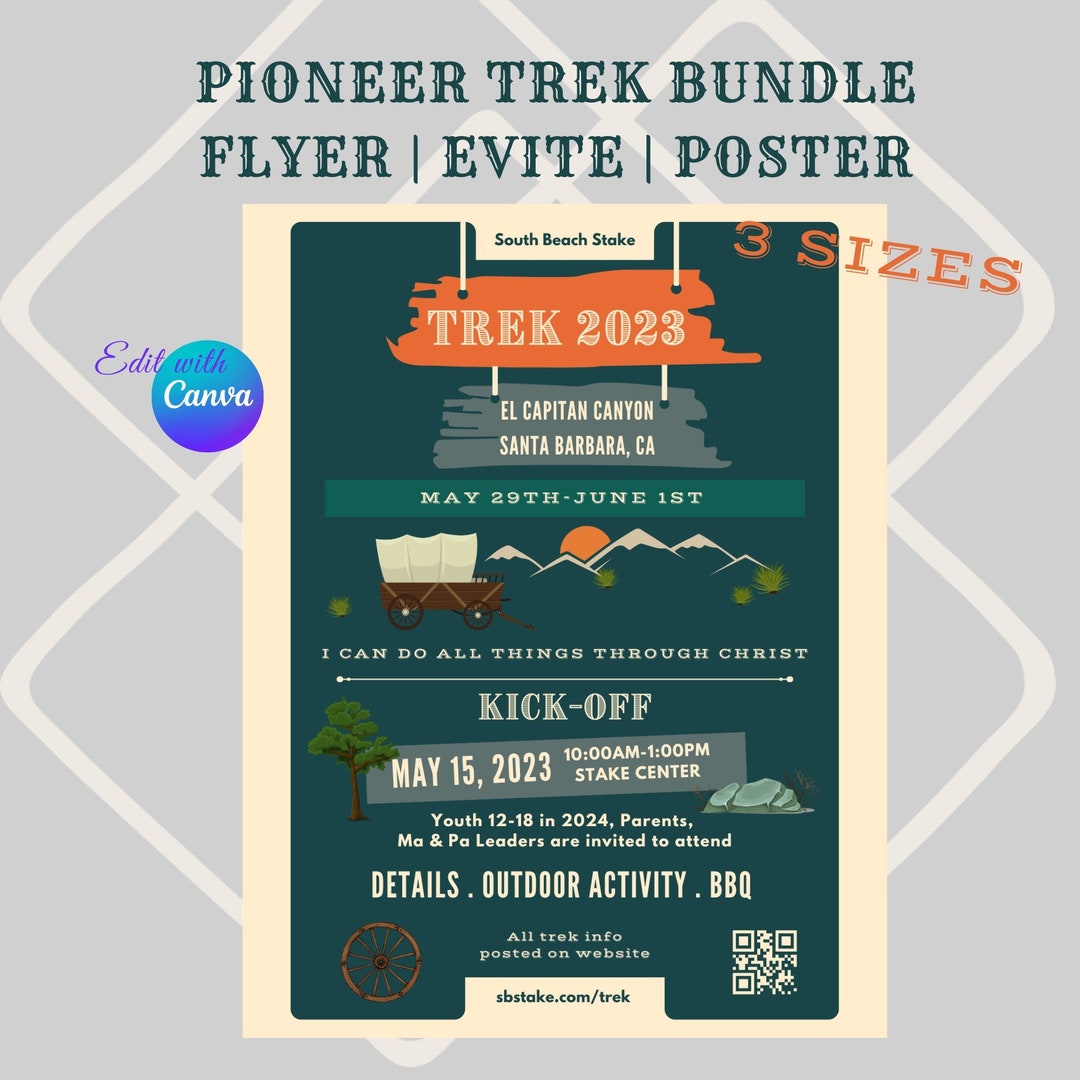 LDS Pioneer Trek Bundle Trek Kickoff Trek Kick-off Trek - Etsy