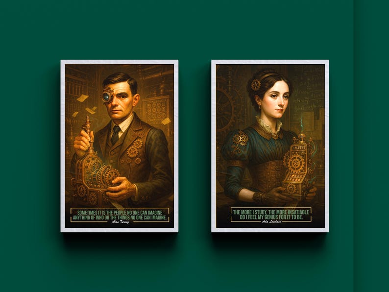 10 Steampunk Inventor Posters | Digital Download | Science Wall Art - Etsy