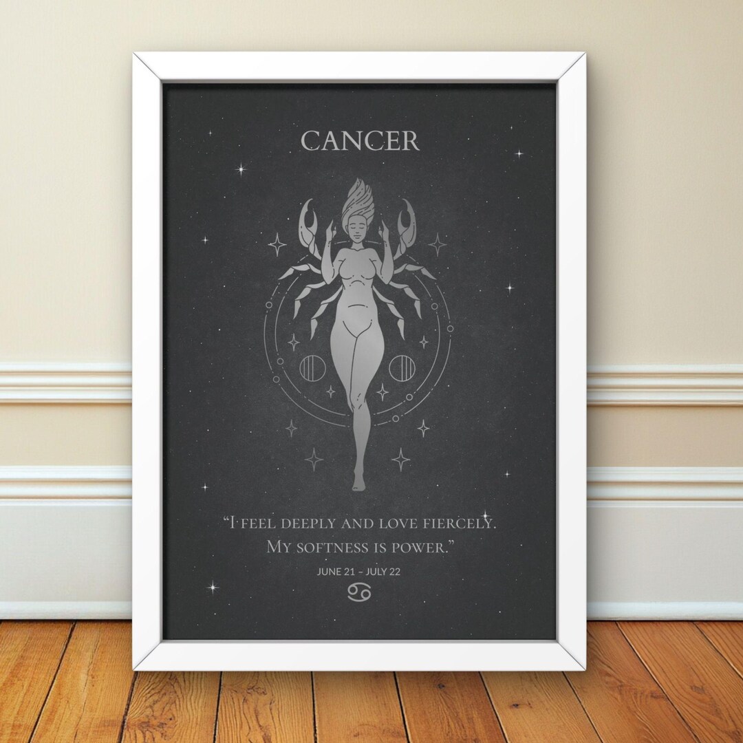 Cancer Zodiac Print: Celestial Astrology Art (digital Download) - Etsy