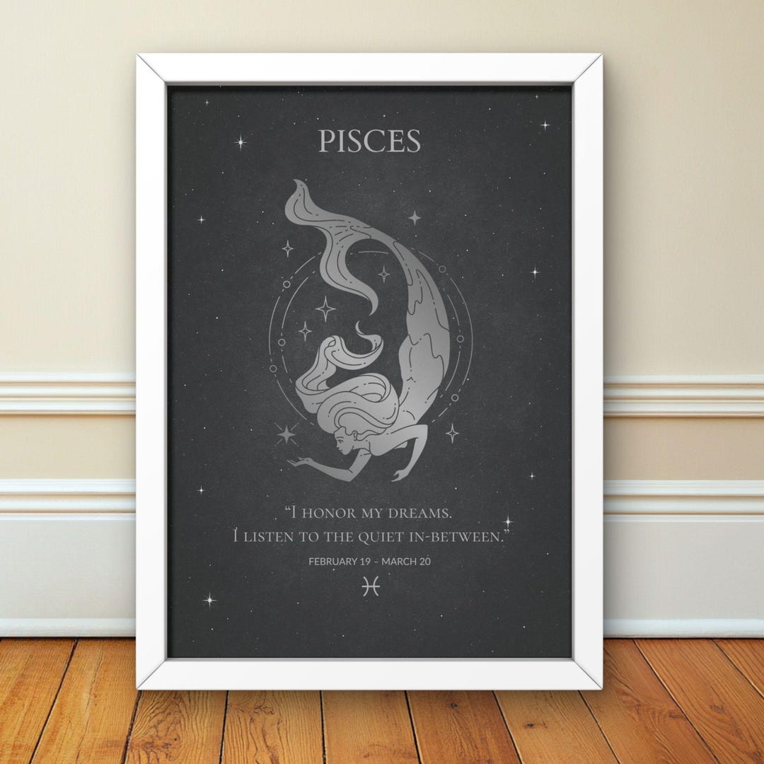 Pisces Zodiac Print: Celestial Astrology Art (digital Download) - Etsy