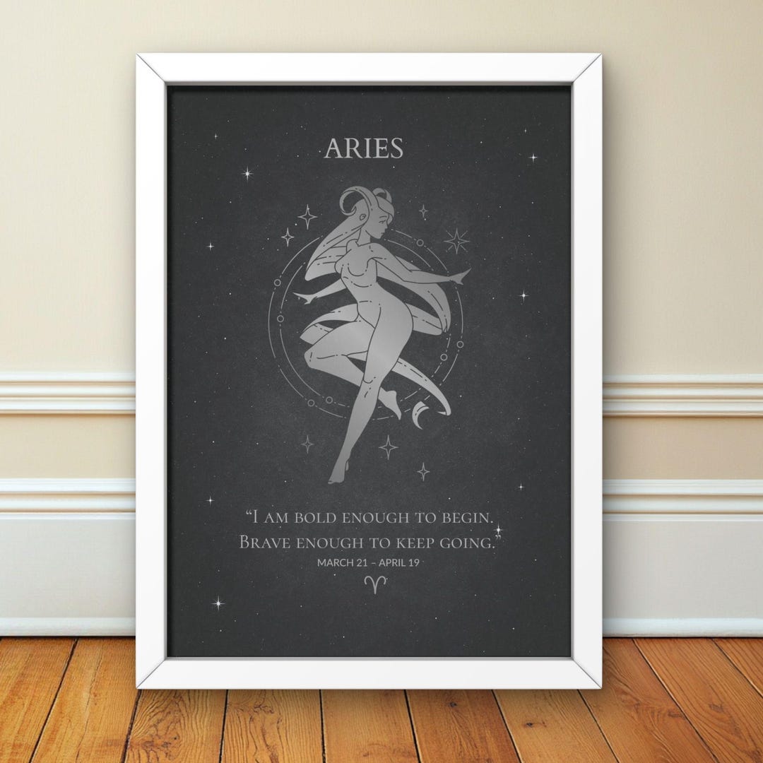 Aries Zodiac Sign Print: Feminine Astrology Art (digital Download) - Etsy