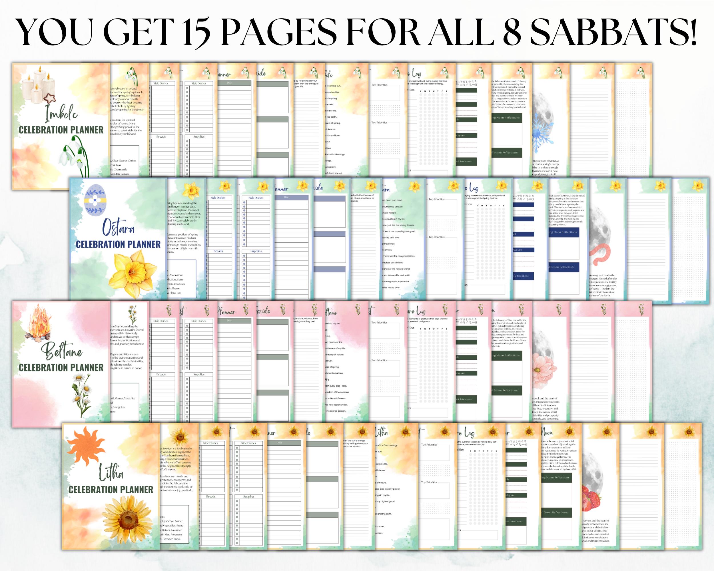 Wheel of the Year Celebration Guide, Witch Supplies, Wiccan Sabbats ...