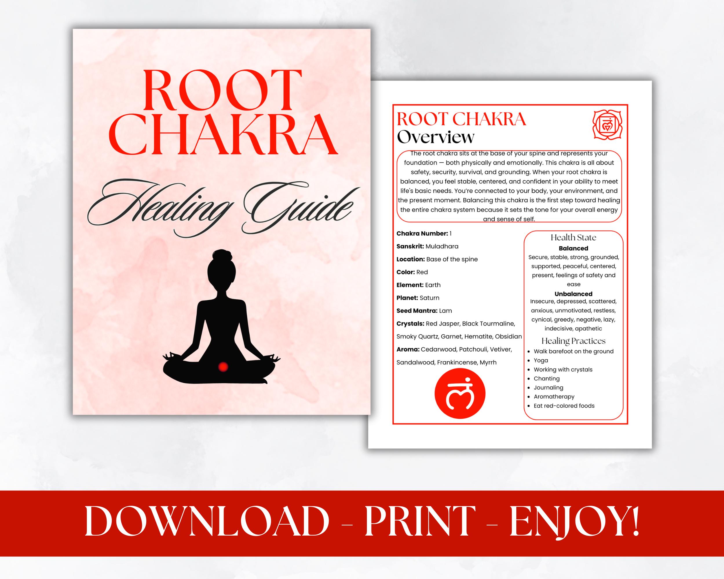 Root Chakra Healing Guide, Meditation Guide, Chakra Journal, Chakra ...