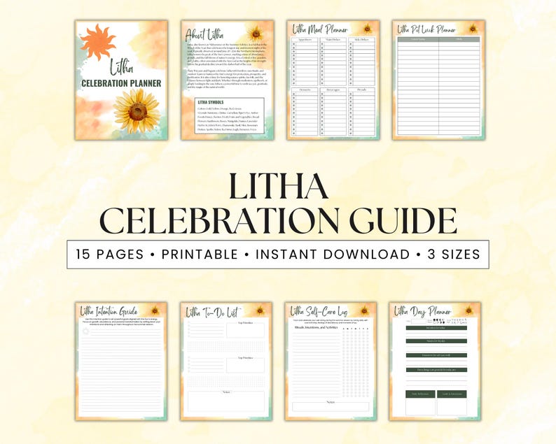 Litha Celebration Guide, Litha Planner, Wheel of the Year, Litha Ritual ...