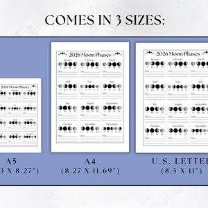 Moon Phase Calendar Printable, Moon Phases Calendar, Lunar Phase ...