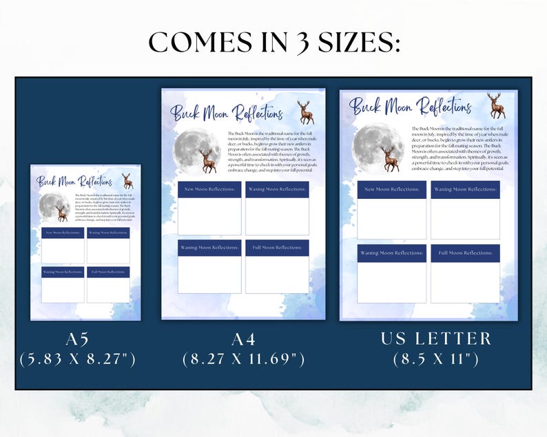 Buck Moon Guide, Moon Phases, Moon Magic, Full Moon Printable ...