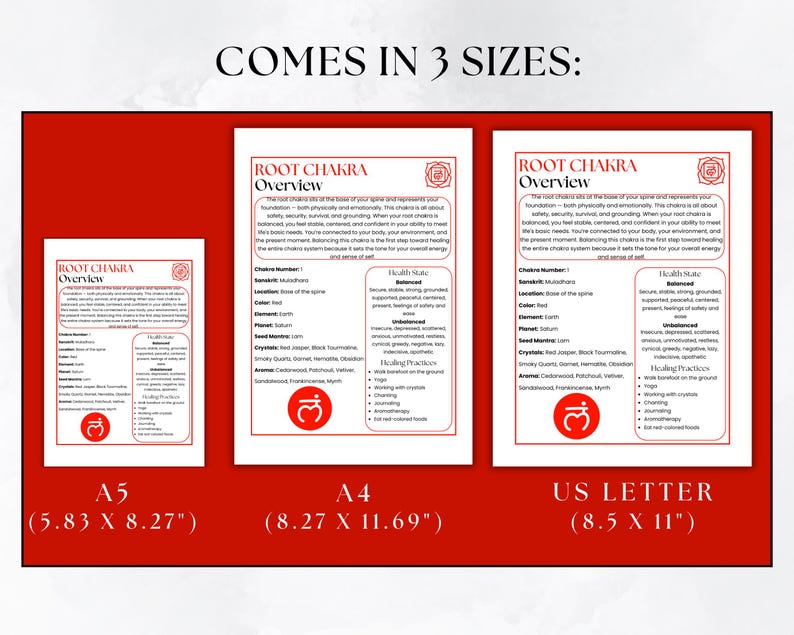 Root Chakra Healing Guide, Meditation Guide, Chakra Journal, Chakra ...