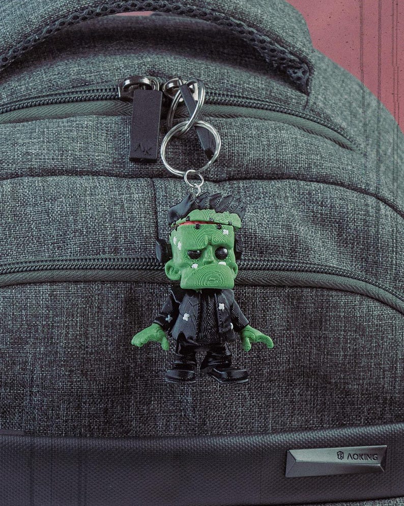 Articulated Frankenstein Keychain | Purse/backpack Charm | Bag ...