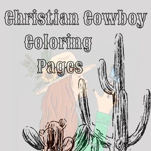 Christian Cowboy Coloring Pages (15pages) - Etsy