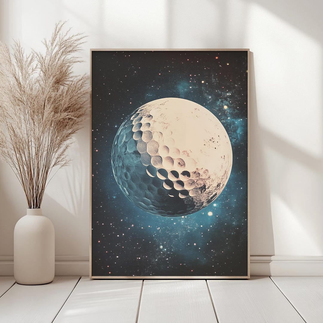 Golf Ball Print, Black and White, Vintage Golf Poster, Golf Printable ...