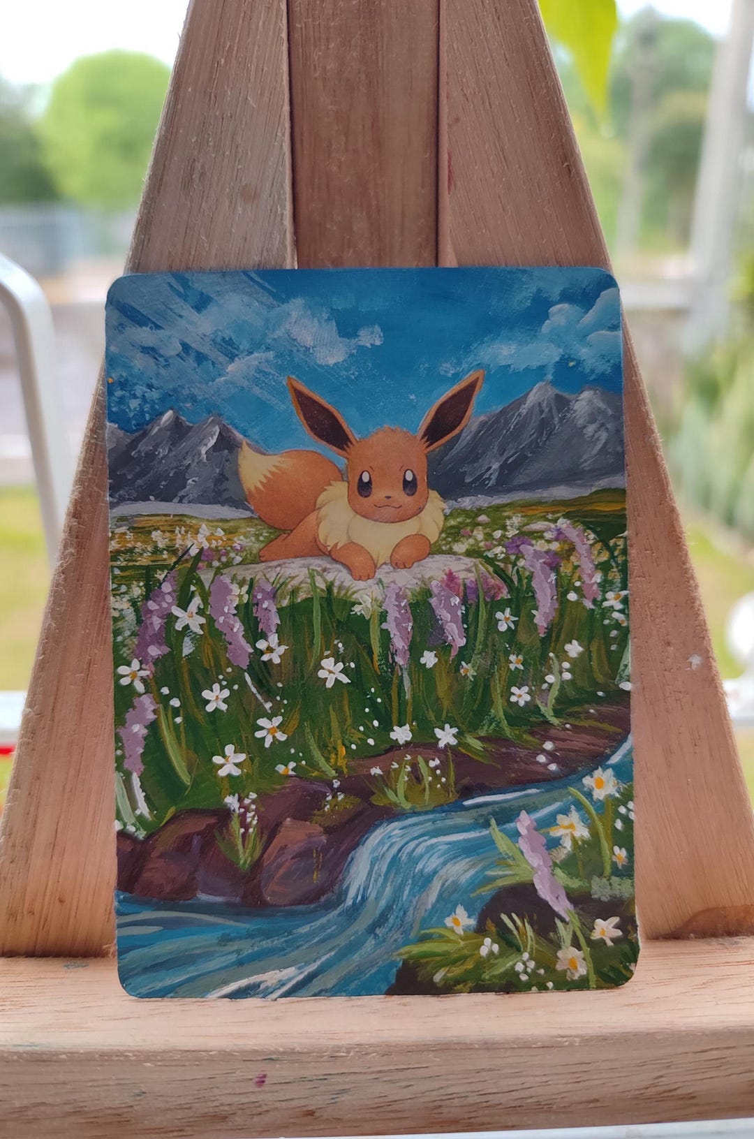 Eevee Pokémon TCG Card - Full-art Hand Painted - Etsy