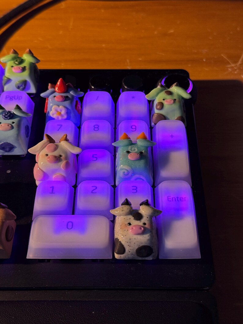 Cookies and Cream Cow Artisan Keycap - Etsy
