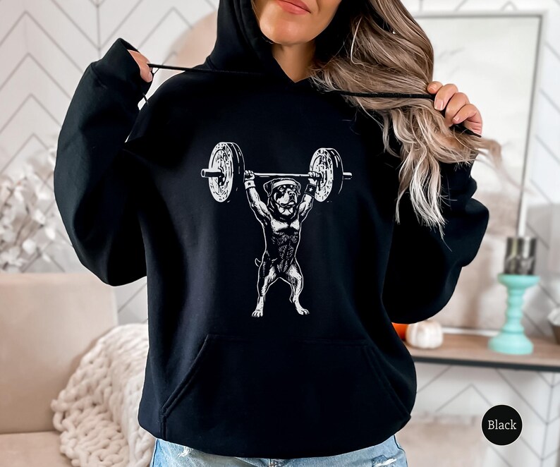 Funny Dog Gym Shirt, Lifting Dog Sweatshirt, Powerlifting Tee ...