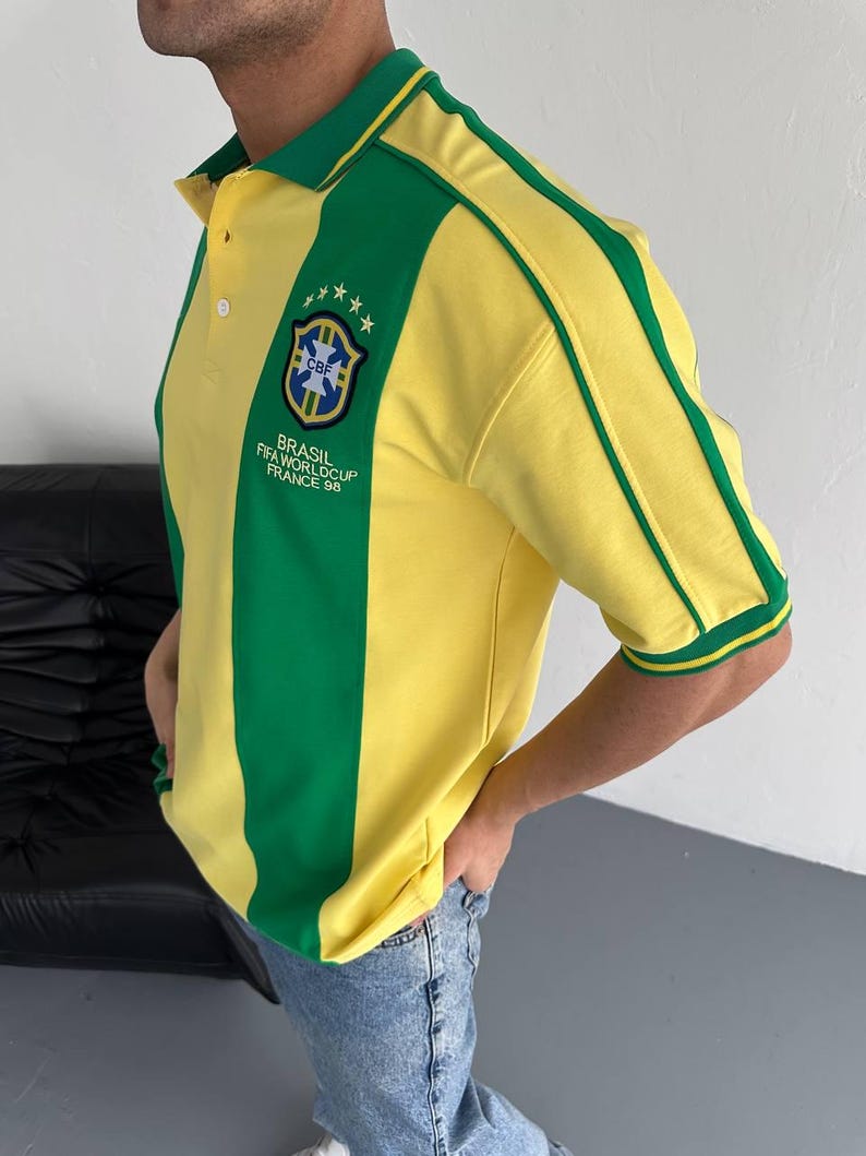 Brazilian Style Polo Collar Oversize T-shirt - Etsy