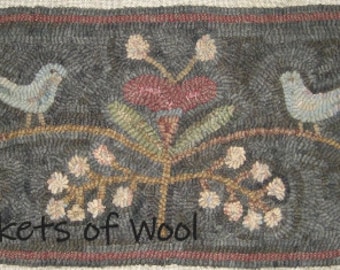 Hand Drawn PATTERN on 100% Primitive Linen RUG HOOK Hooking Michelle ...