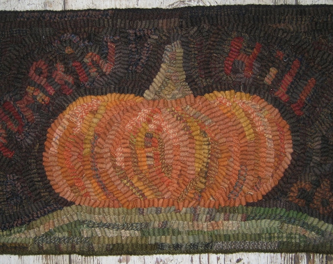 Primitive Rug Hooking Pattern-pumpkin Hill - Etsy
