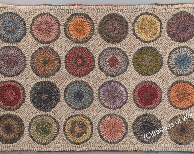 Primitive Rug Hooking Pattern- Many Circles - Etsy