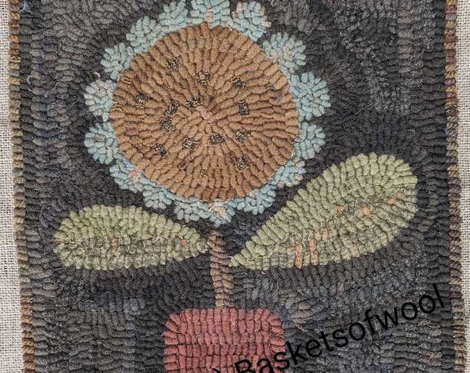 Folk Art Primitive Rug Hooking Pattern-crazy Daisy - Etsy