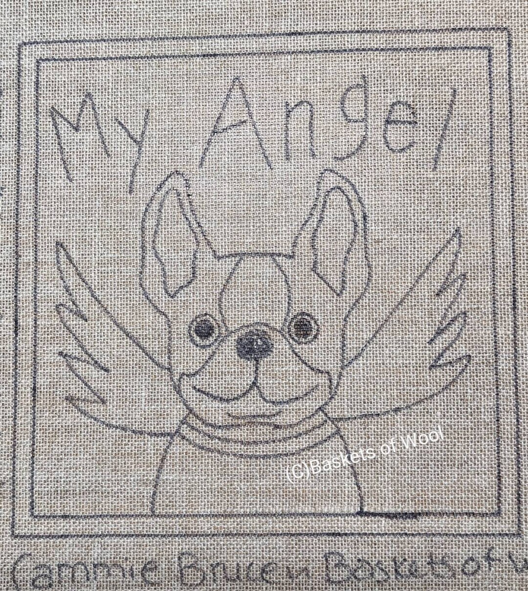 Rug Hooking Pattern - My Angel-boston Terrier - Etsy
