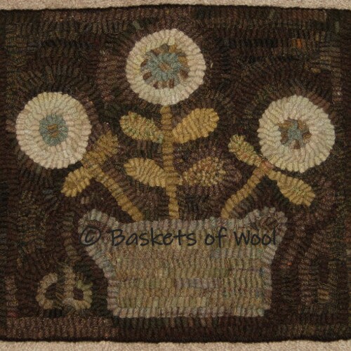 Rug Hooking PATTERN Flower Basket Trio 18 X 22 - Etsy