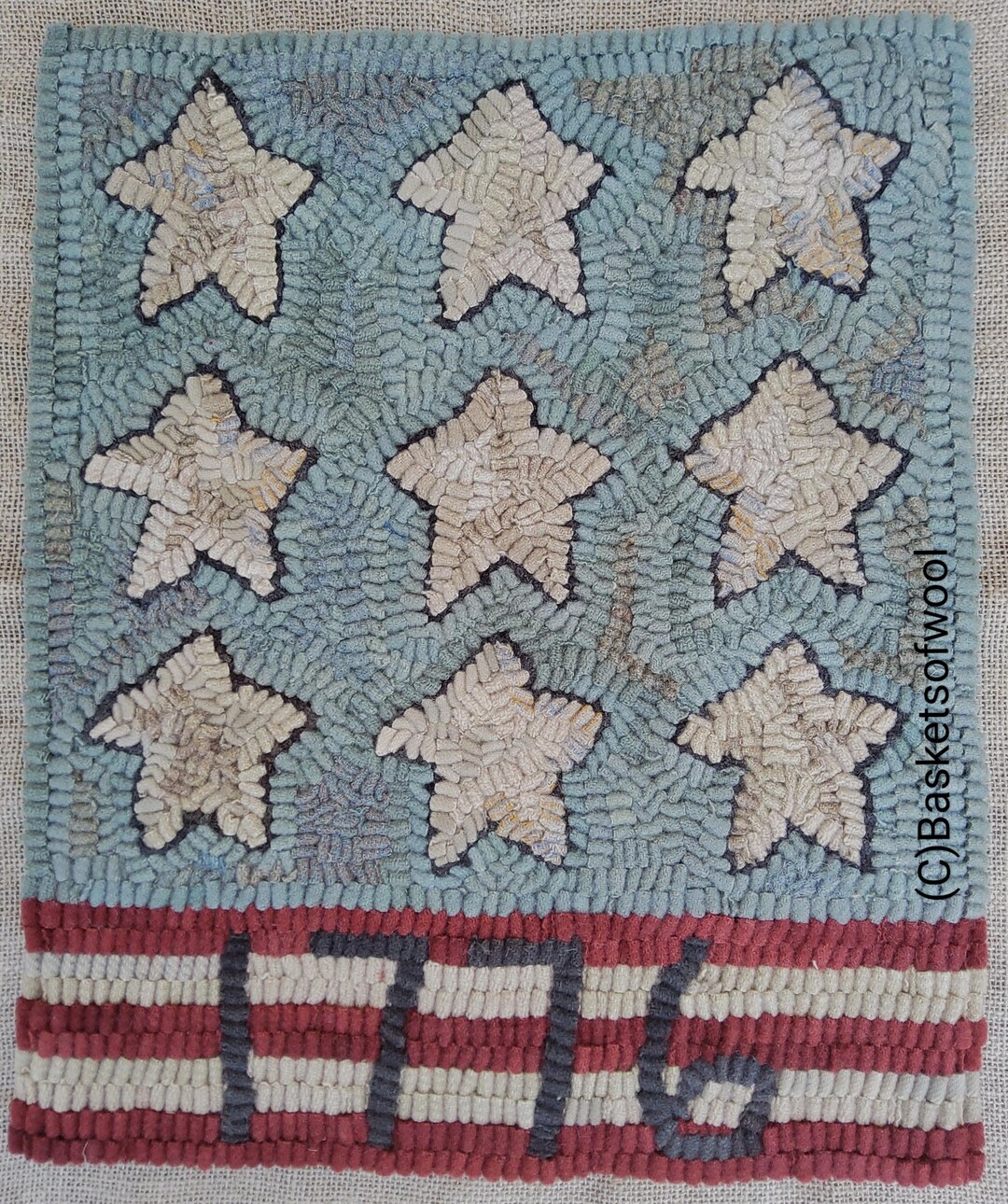 Folk Art Primitive Rug Hooking Pattern - 1776 - Etsy