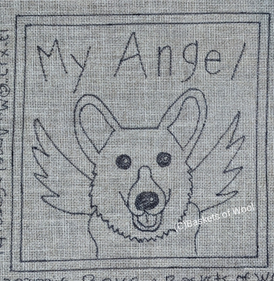 Rug Hooking Pattern-my Angel-corgi - Etsy