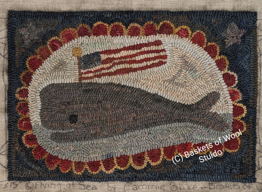 Primitive Folk Art Rug Hooking Pattern-flying at Sea - Etsy