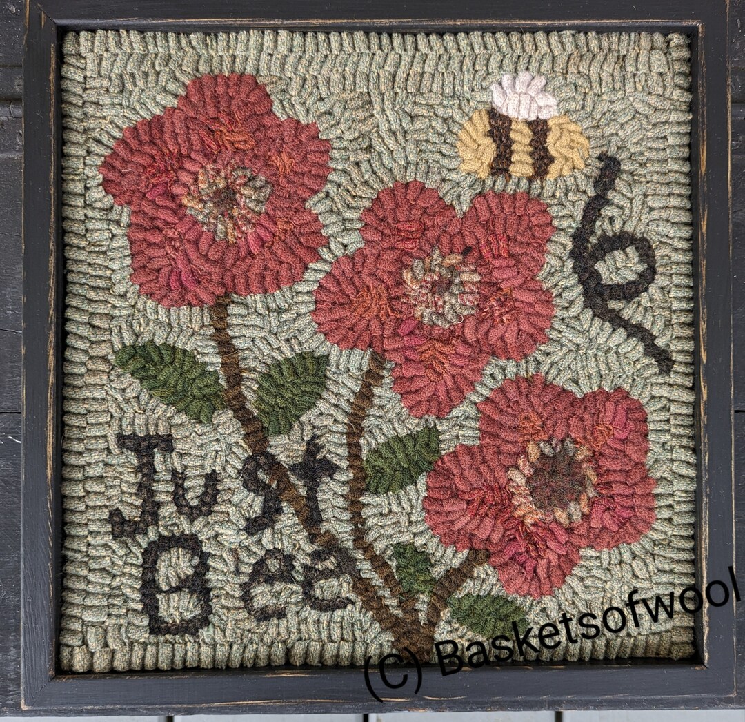 Primitive Folk Art Rug Hooking Pattern~just Bee - Etsy