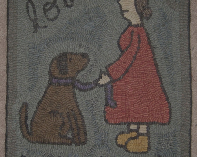 Primitive Rug Hooking Pattern-love is in the Air - Etsy