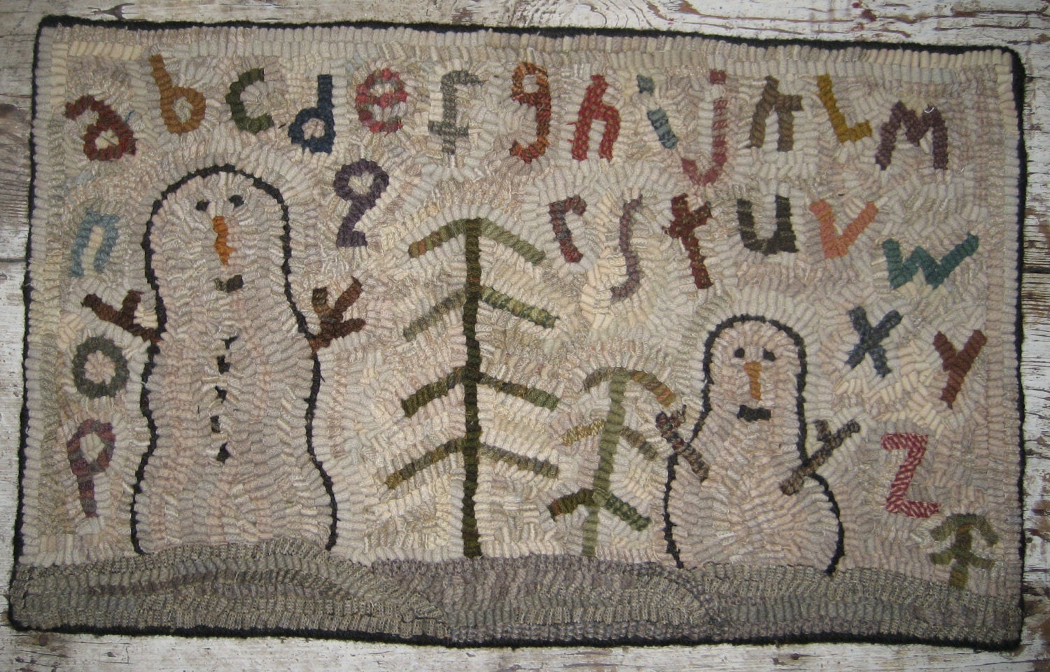 Primitive Rug Hooking Pattern-snowman Sampler - Etsy