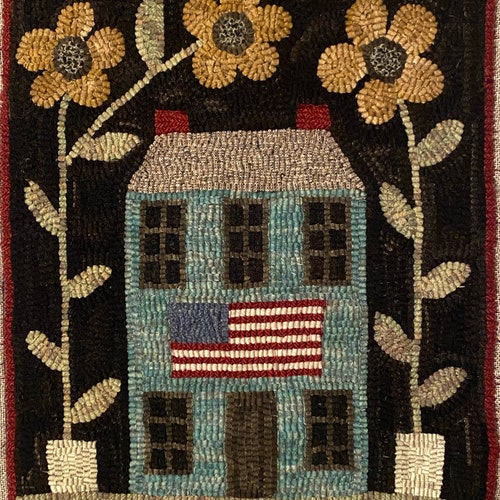 Primitive Folk Art Rug Hooking Pattern-i Wuf U - Etsy