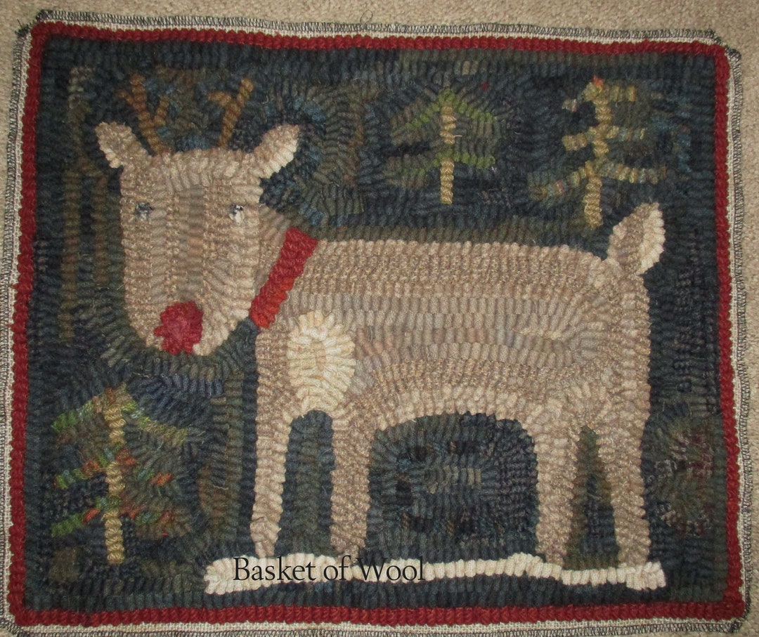 Primitive Folk Art Rug Hooking Pattern~rudie - Etsy