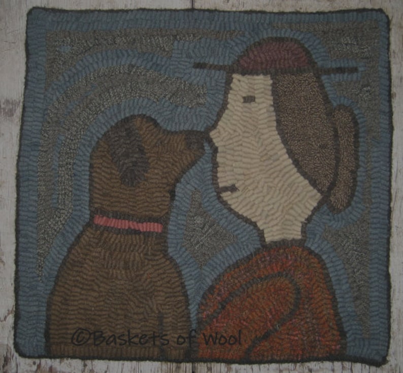 Primitive Rug Hooking Pattern-nose to Nose - Etsy