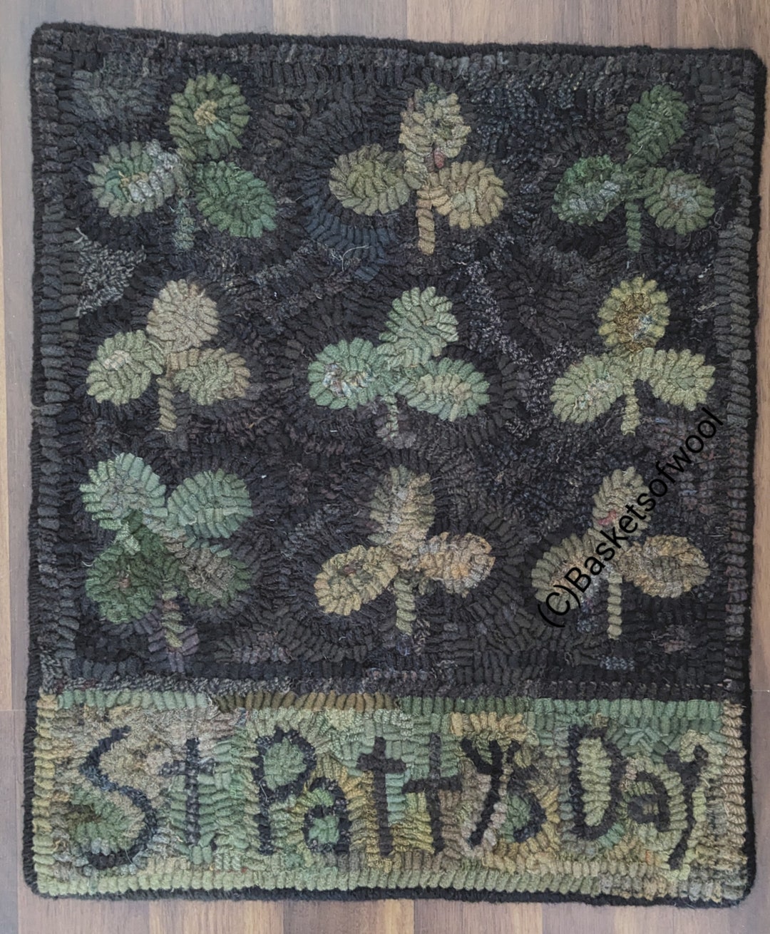 Folk Art Primitive Rug Hooking Pattern-st. Patty's Day - Etsy