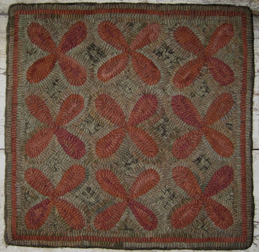 Primitive Rug Hooking Pattern-clover Antique - Etsy