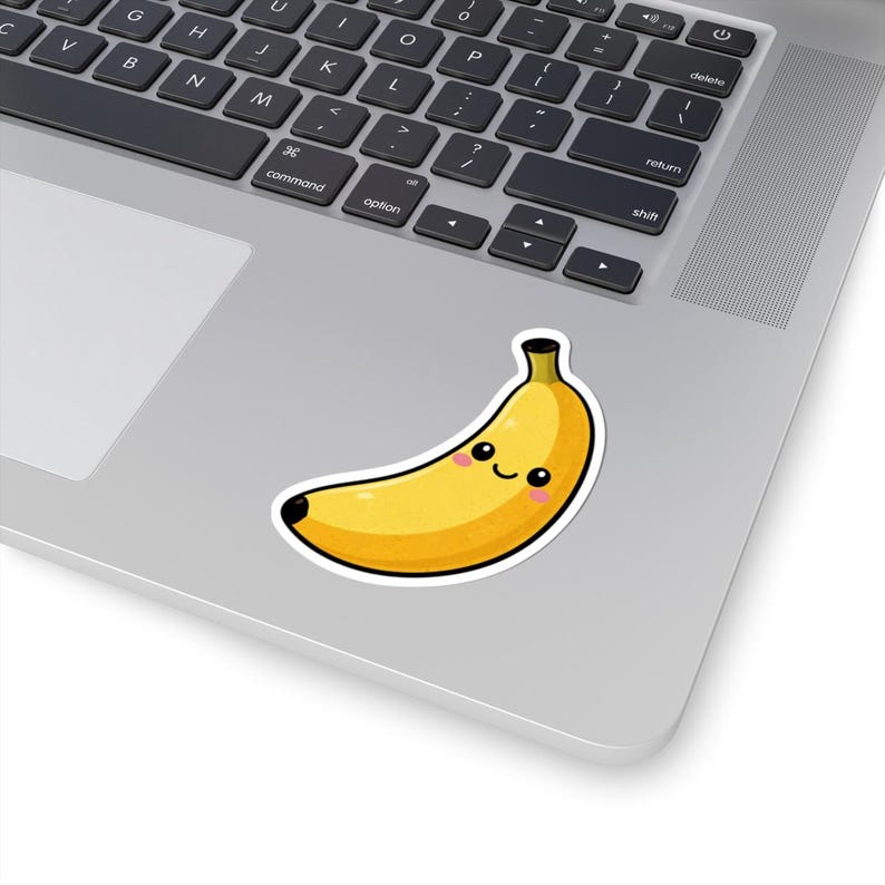 Kawaii Banana Sticker | Cute Fruit Decal Perfect for Laptops, Journals ...