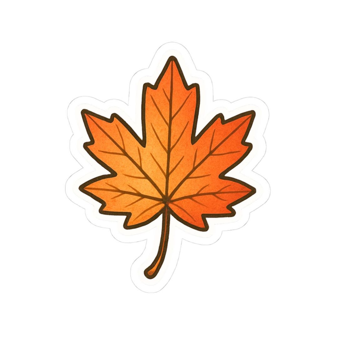 Autumn Leaf Sticker | Fall Decor, Laptop Stickers, Scrapbooking - Etsy