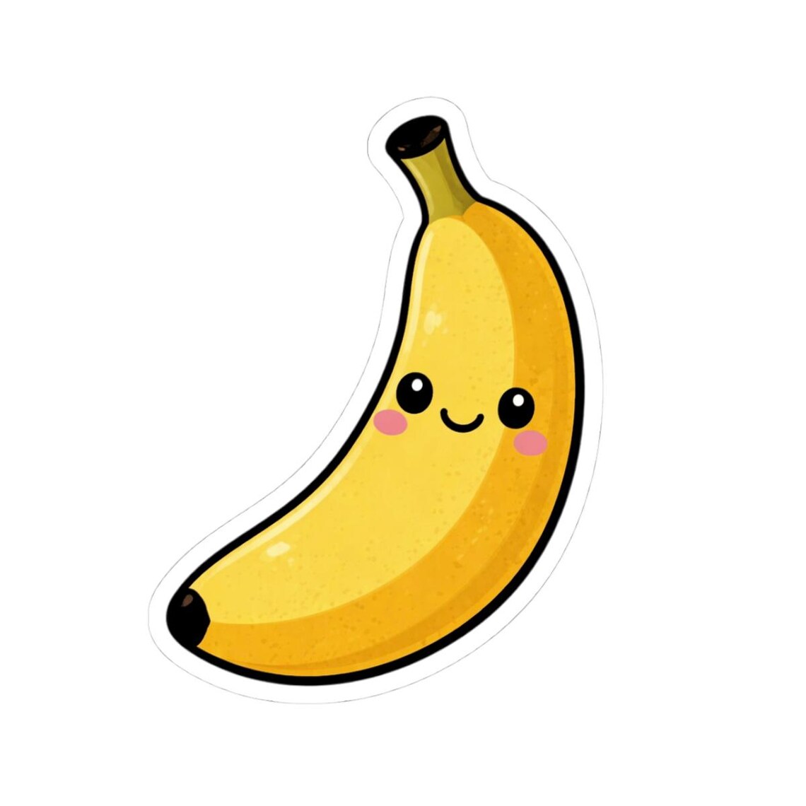 Kawaii Banana Sticker | Cute Fruit Decal Perfect for Laptops, Journals ...
