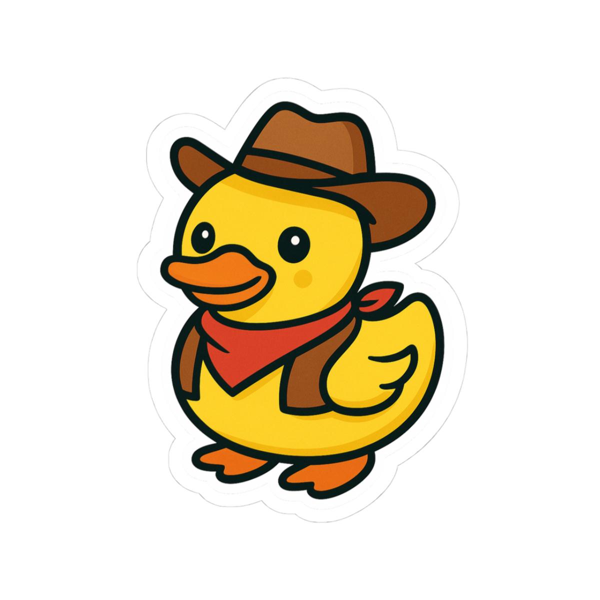 Cowboy Rubber Ducky Sticker, Fun and Cute Stickers for Laptops ...